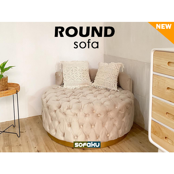 Jual ROUND Sofa - Sofa Salon Nail Art Sofa Kamar - Sofa Mewah Bulat ...