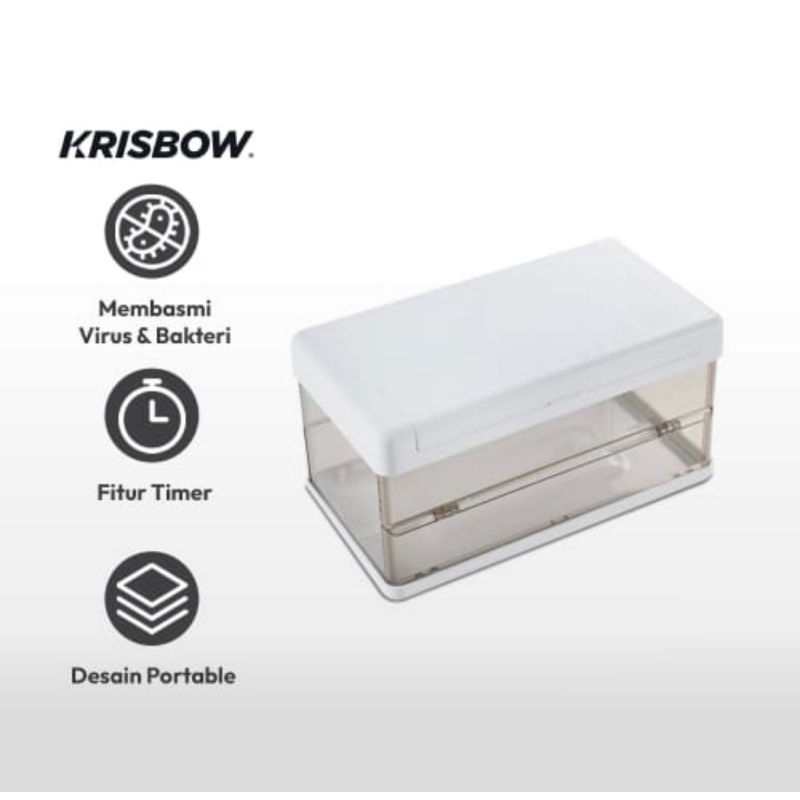 Jual Krisbow Sterilizer Box Kotak Uv Disinfeksi Dengan Timer 2 Watt ...