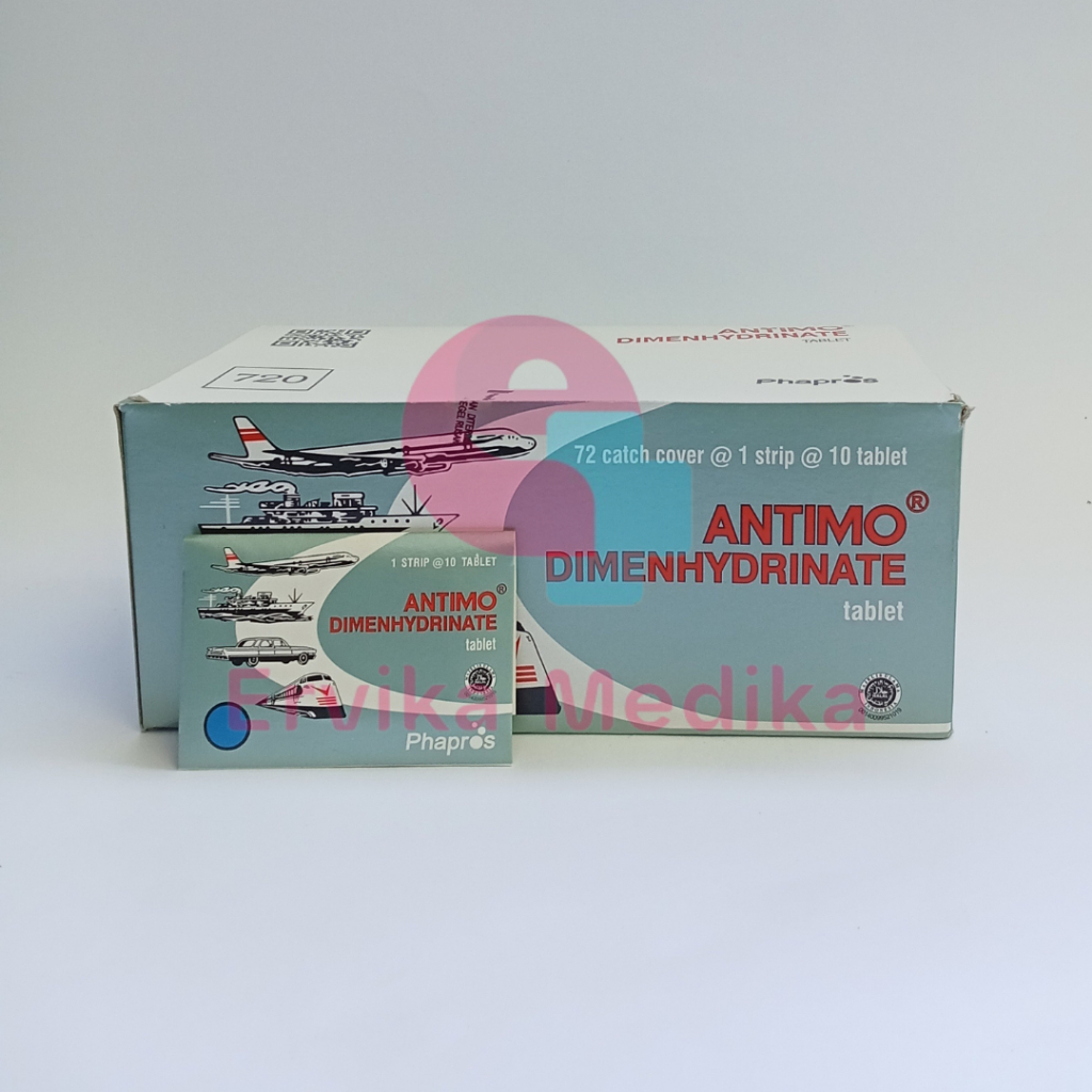 Jual ANTIMO STRIP TABLET OBAT ANTI PUSING MUAL MABUK MUNTAH PERJALANAN ...