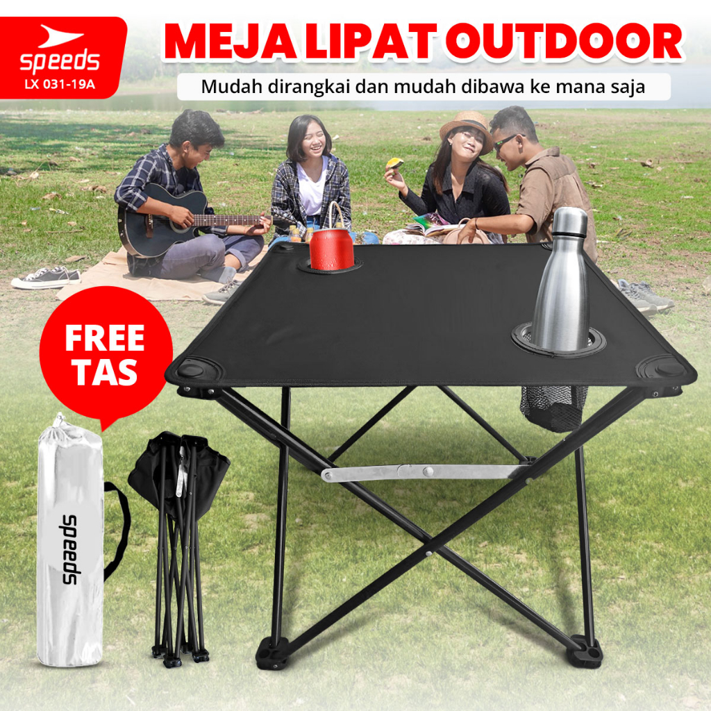 Jual SPEEDS Meja Camping Folding Table Meja Lipat Meja Portable Indoor ...