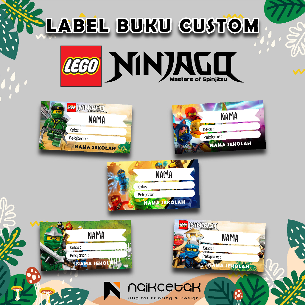 Jual 20 PCS STICKER LABEL BUKU PELAJARAN CUSTOM NAMA KARAKTER LEGO ...