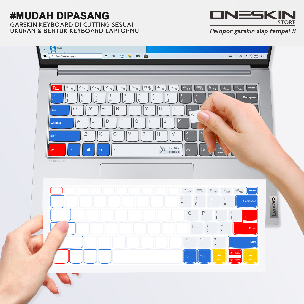 Jual Garskin Stiker Sticker keyboard Laptop Macbook gambar custom ...