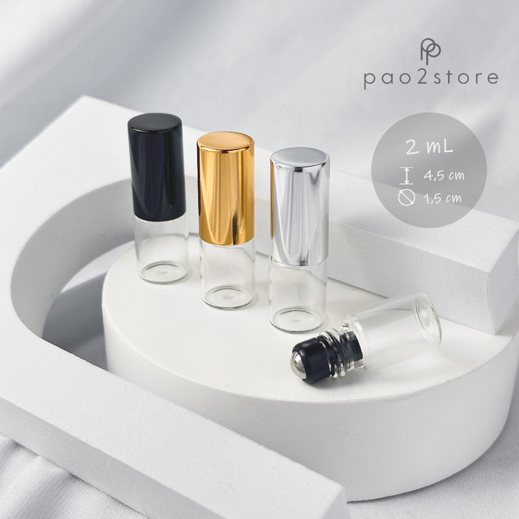 Jual Botol Roll on Kaca CLEAR Bening - Bola Roller Besi Stainless ...