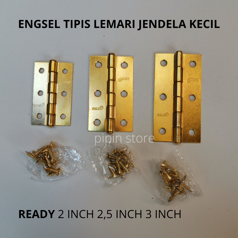 Jual Engsel Lemari Kayu Stainless Gomeo 2" inch Kecil Engsel Plat Tipis ...