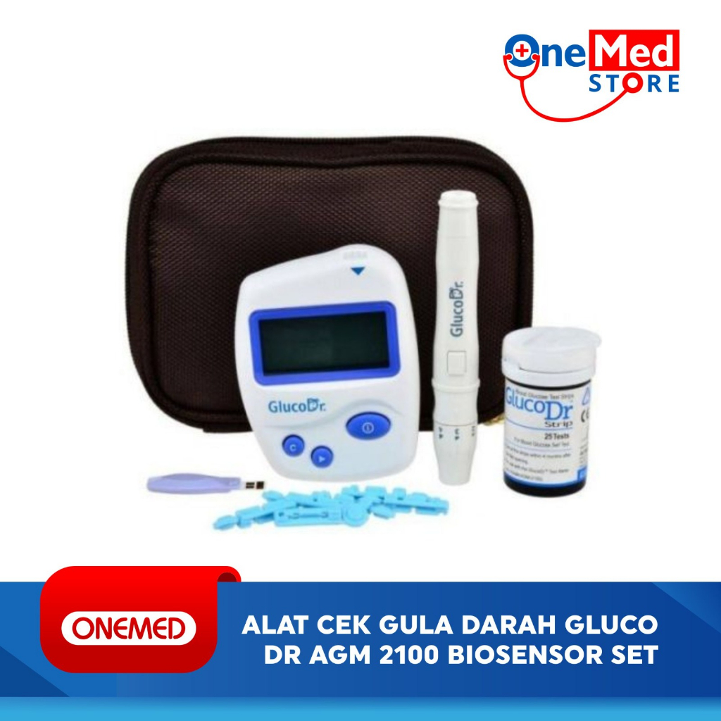 Jual Alat Cek Gula Darah Gluco Dr AGM 2100 BioSensor set | Shopee Indonesia