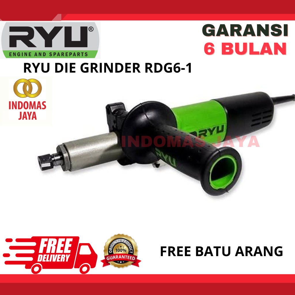 Jual RYU DIE GRINDER 6 MM / RDG 6-1 ALAT MESIN TUNER GERINDA GURINDA ...