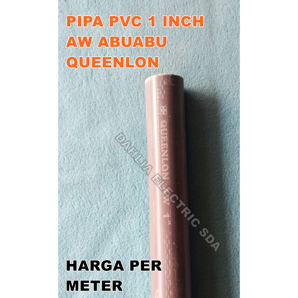Jual PIPA PVC 1 INCH AW QUEENLON ABU-ABU PANJANG 1 METER | Shopee Indonesia