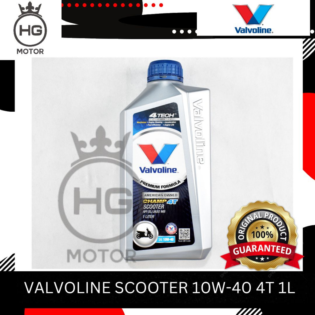 Jual Oli Motor Valvoline Champ 4T Scooter Matic 10w40 api SL Jaso MB Original 1l | Shopee Indonesia