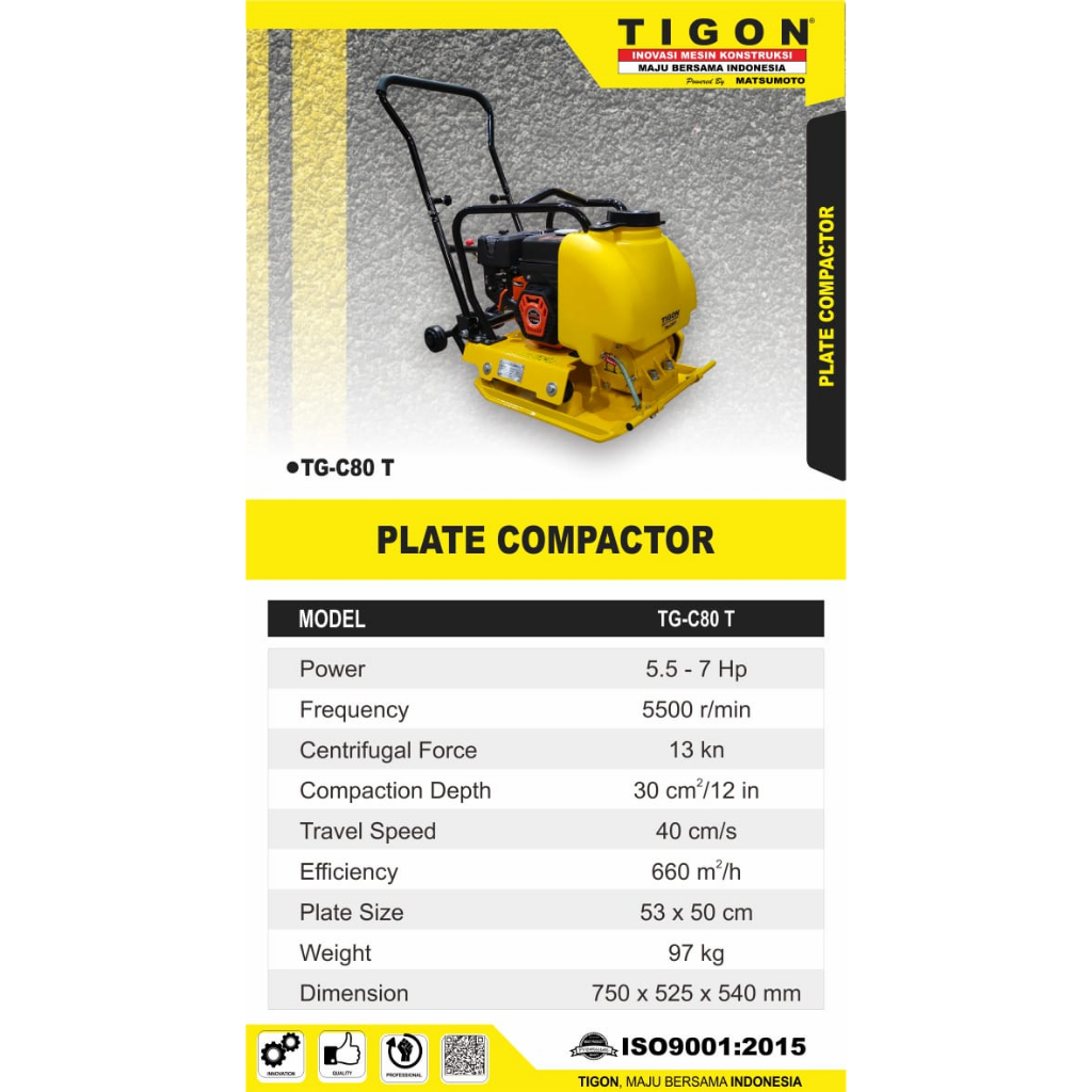 Jual Mesin Stamper Kodok Plat Tangki Air TG-C80T TIGON / Plate ...