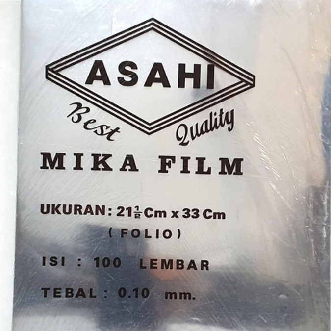 Jual Mika Jilid Film Asahi ukuran A4 / F4 tebal 0.10 mm - FOLIO | Shopee Indonesia