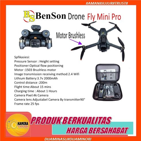 Jual BenSon Drone Fly Mini Pro 4k Camera Motor Brushless / Drone Mini ...