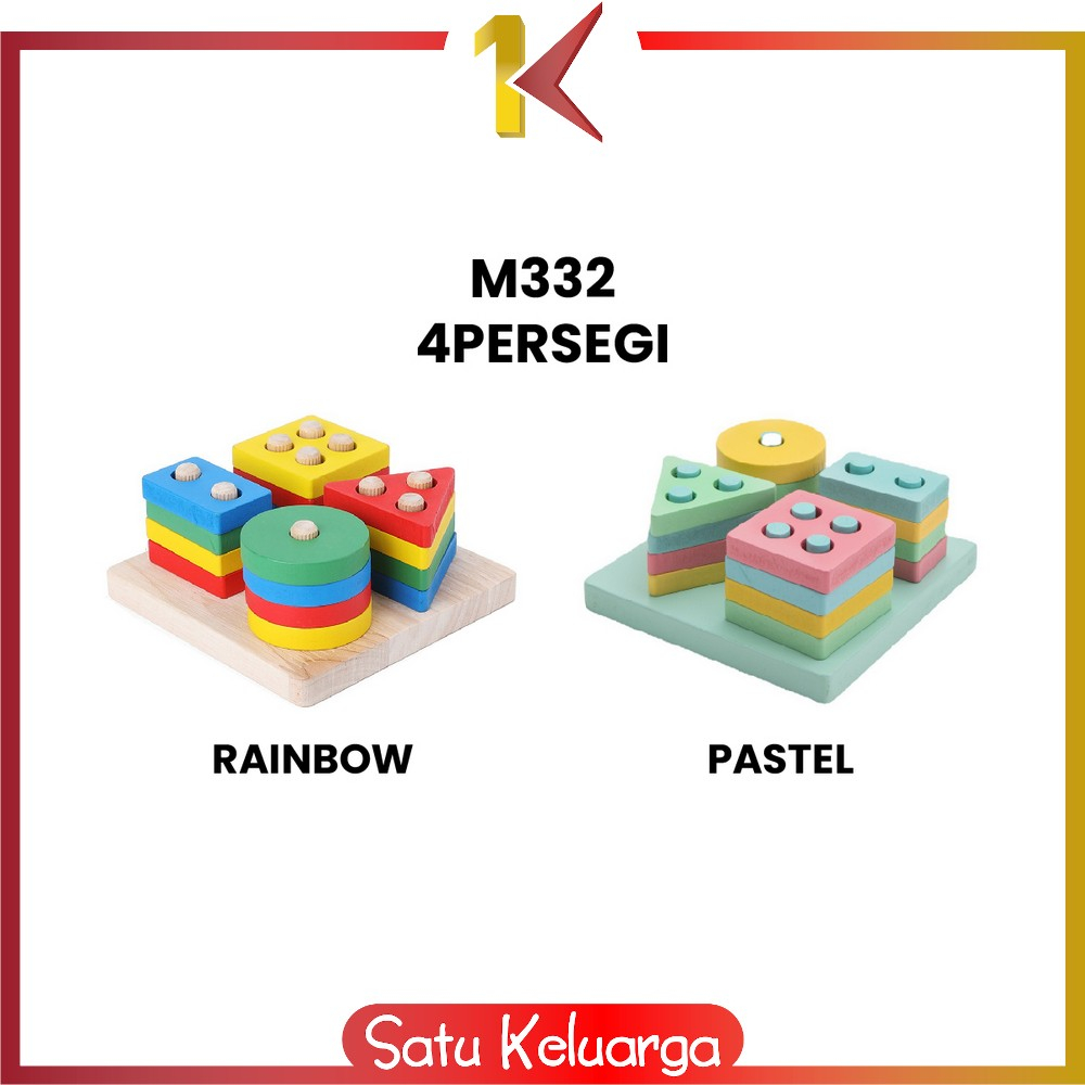 Jual SK-M332 Puzzle Geometri Mainan Edukasi Anak Papan Susun Sortir ...