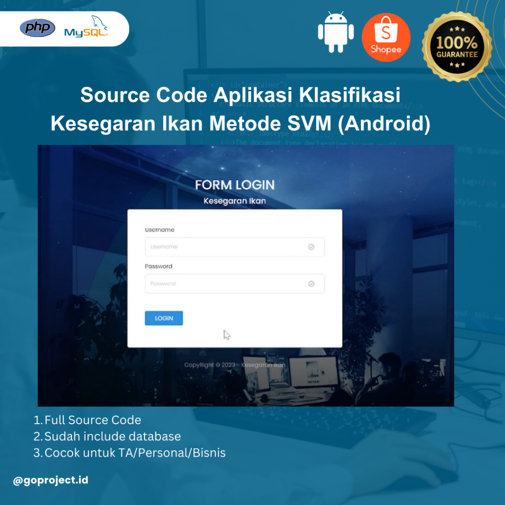 Jual Source Code Aplikasi Klasifikasi Kesegaran Ikan Metode SVM ...
