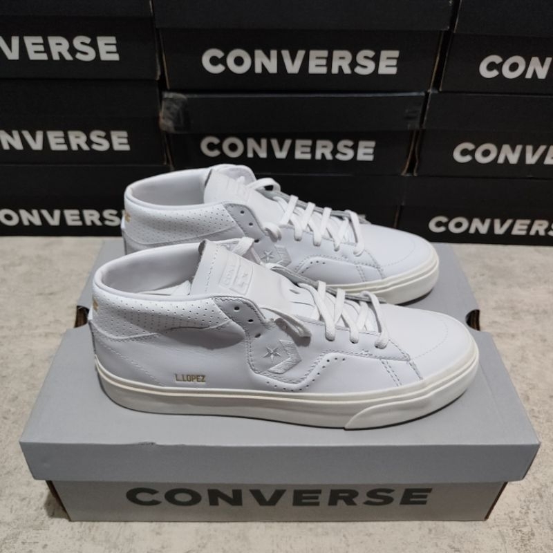 Jual Converse Louie Lopez Pro Leather Mid - White/Egret [A05090C ...