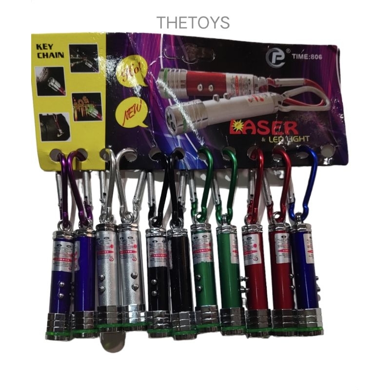 Jual Laser Pointer / Senter Mini /Gantungan Keychain Senter 3 in 1 Pcs ...