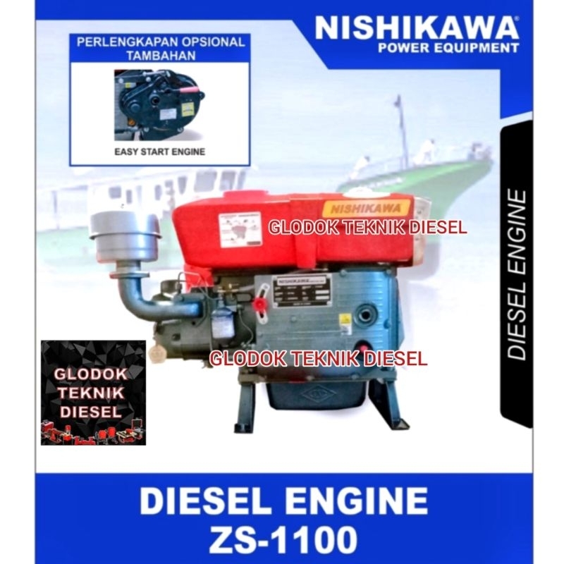 Jual Mesin Penggerak Diesel Nishikawa ZS-1100 Solar 18 HP ORIGINAL | Shopee Indonesia