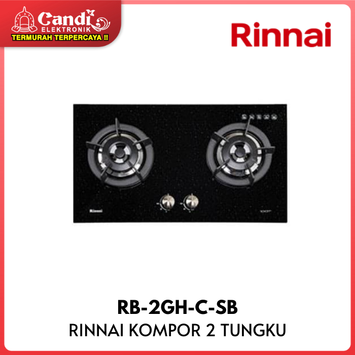 Jual RINNAI Kompor Tanam 2 Tungku Gas RB-2GH-C-SB | Shopee Indonesia