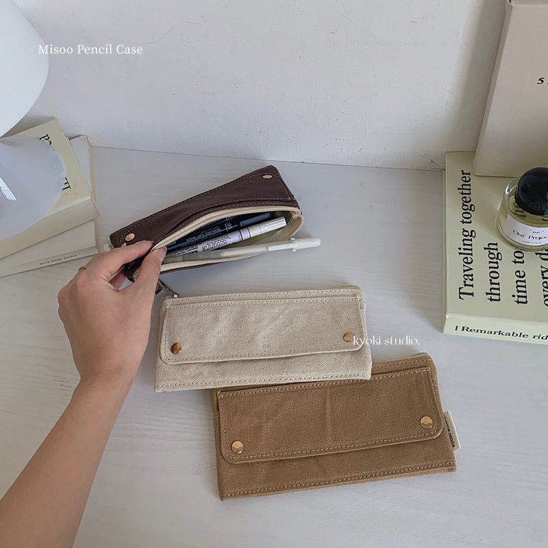 Jual Misoo Pencil Case - INS Korean Pencil Case Kotak Pensil Canvas ...