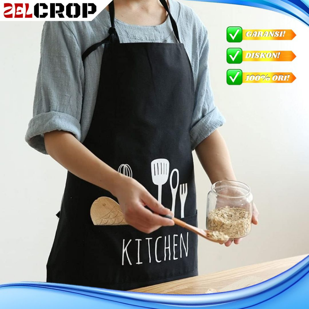 Jual Celemek Kain Apron Barista Chef Koki Waiters Masak Dapur Cafe ...