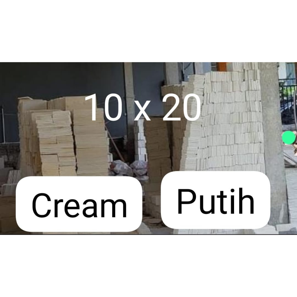 Jual Batu alam paras jogja / yogya cream dan putih ukuran 10 X 20 ...