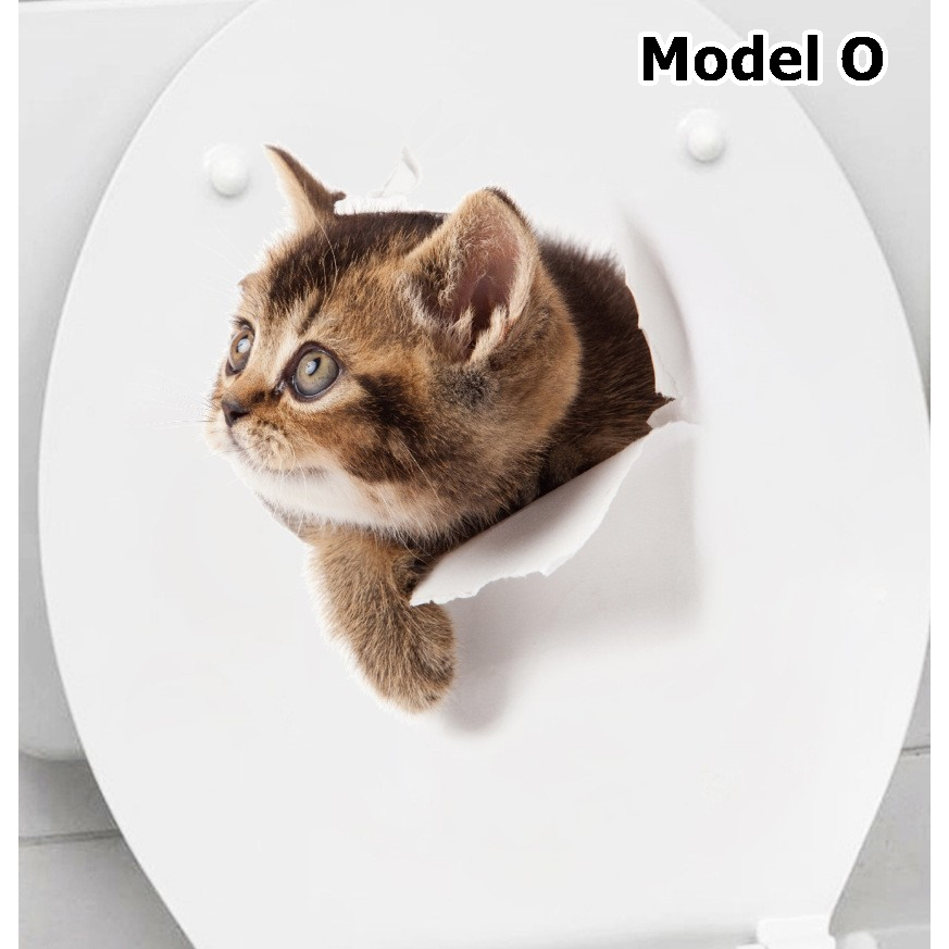 Jual Stiker gambar kucing lucu 3D wall stickers aksesoris hiasan ...