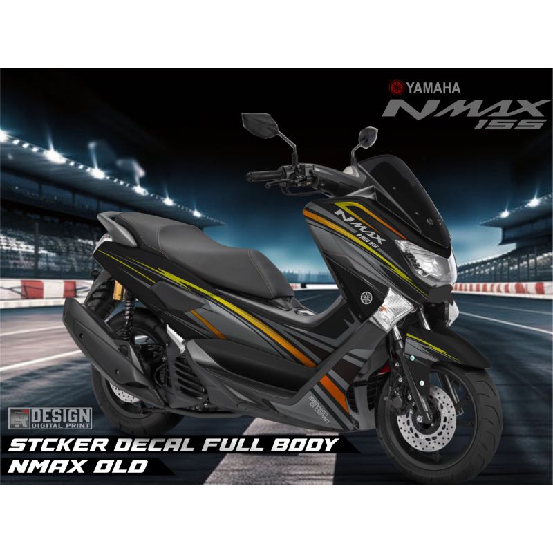 Jual stiker decal full body nmax old motif grafis gradasi warna hitam ...