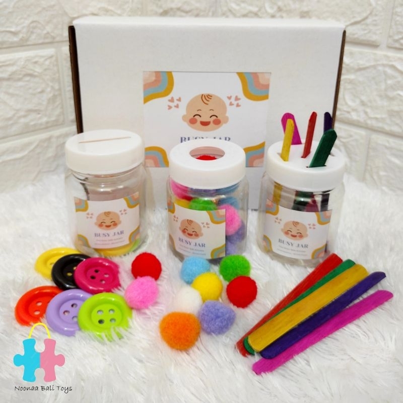 Jual Busy Jar Sensory Play Mainan Edukasi Sensorik Anak | Shopee Indonesia
