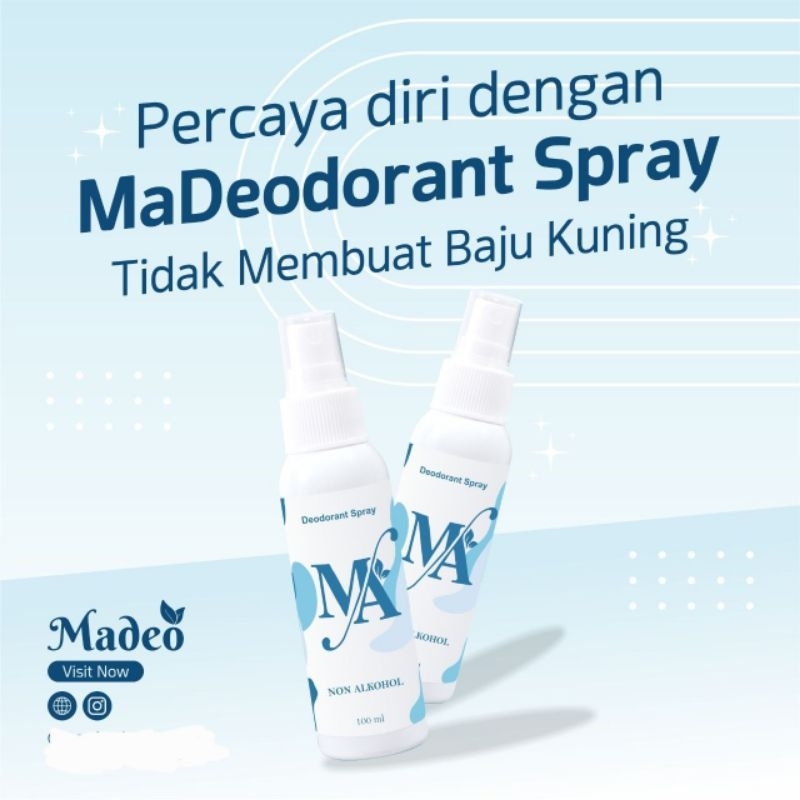 Jual Deodorant Spray madeo wangi tahan lama original | Shopee Indonesia