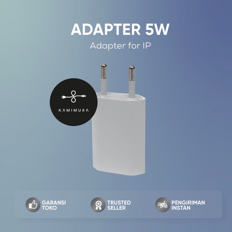 Jual KEPALA CHARGER 5W USB POWER ADAPTER - KEPALA CASAN ADAPTOR 5W ...