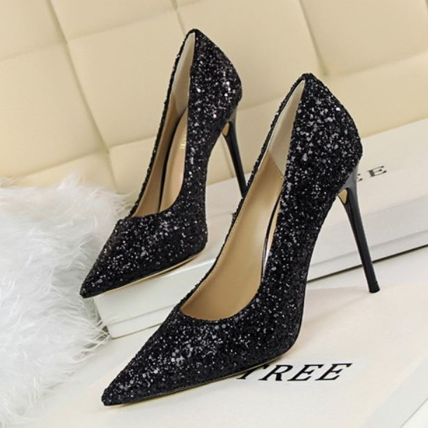 Jual [ADELINE] Black 34-43 [41] Sepatu Wanita tinggi 11cm - Heels ...
