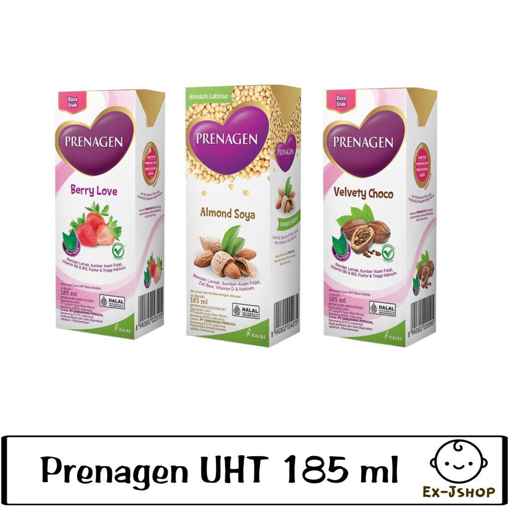 Jual Prenagen UHT rasa coklat berry love dan almond soya 185ml | Shopee Indonesia
