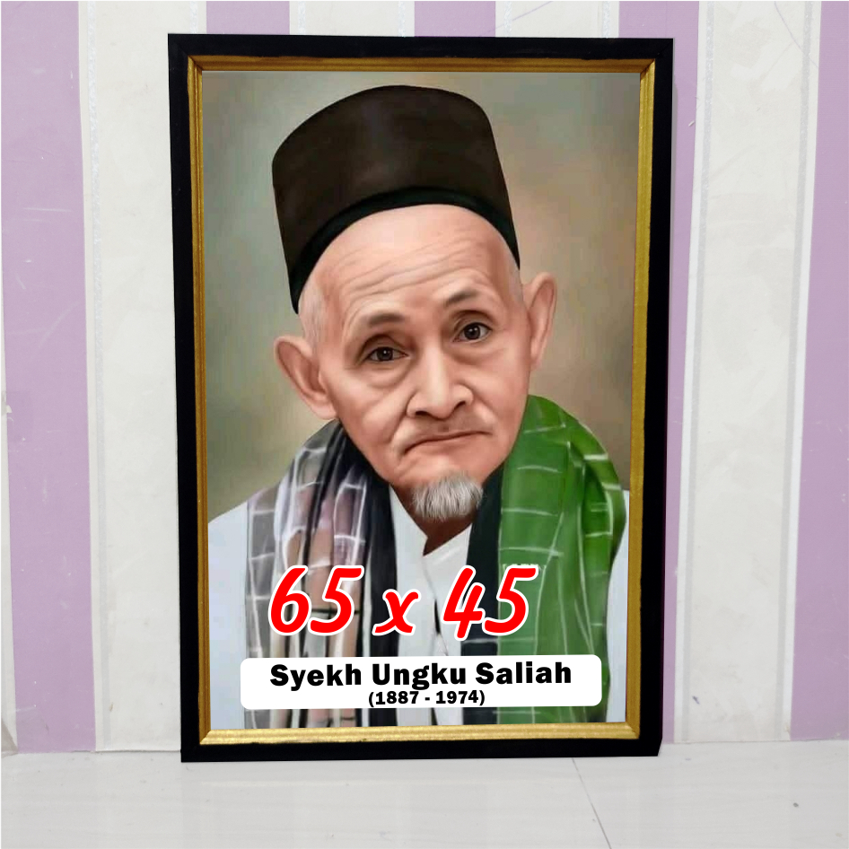 Jual [332] Lukisan Cetak Syekh Ungku Saliah Padang Pariaman Plus Bingkai 65 x 45 cm | Shopee ...