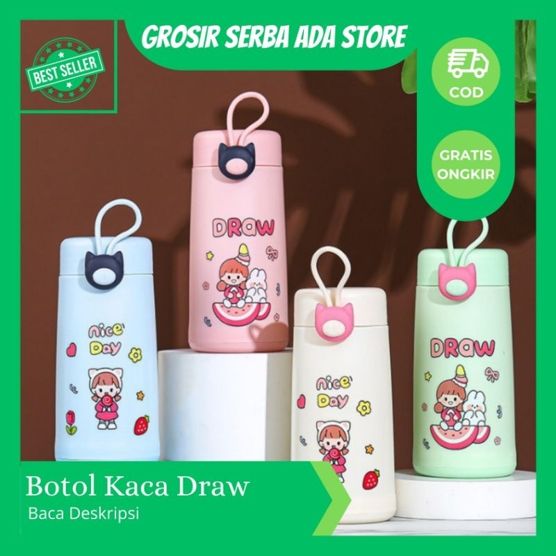 Jual botol kaca nice day / botol nice day / botol lucu / perlengkapan ...