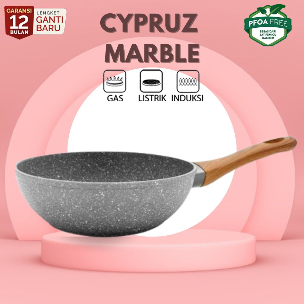 Jual Cypruz Cookware Fry Wok Pan Induksi Wajan Penggorengan Cyprus Marble 20 cm FP-0640 | Shopee ...