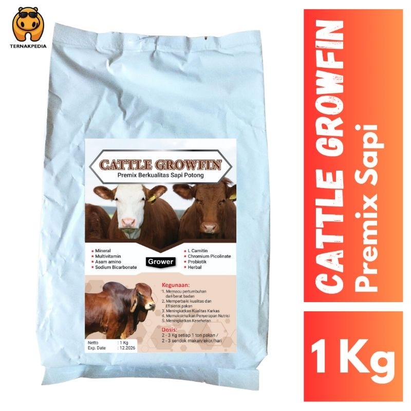 Jual Cattle Growfin 1 kg - Premix Sapi Kualitas Tinggi - Premix Sapi ...