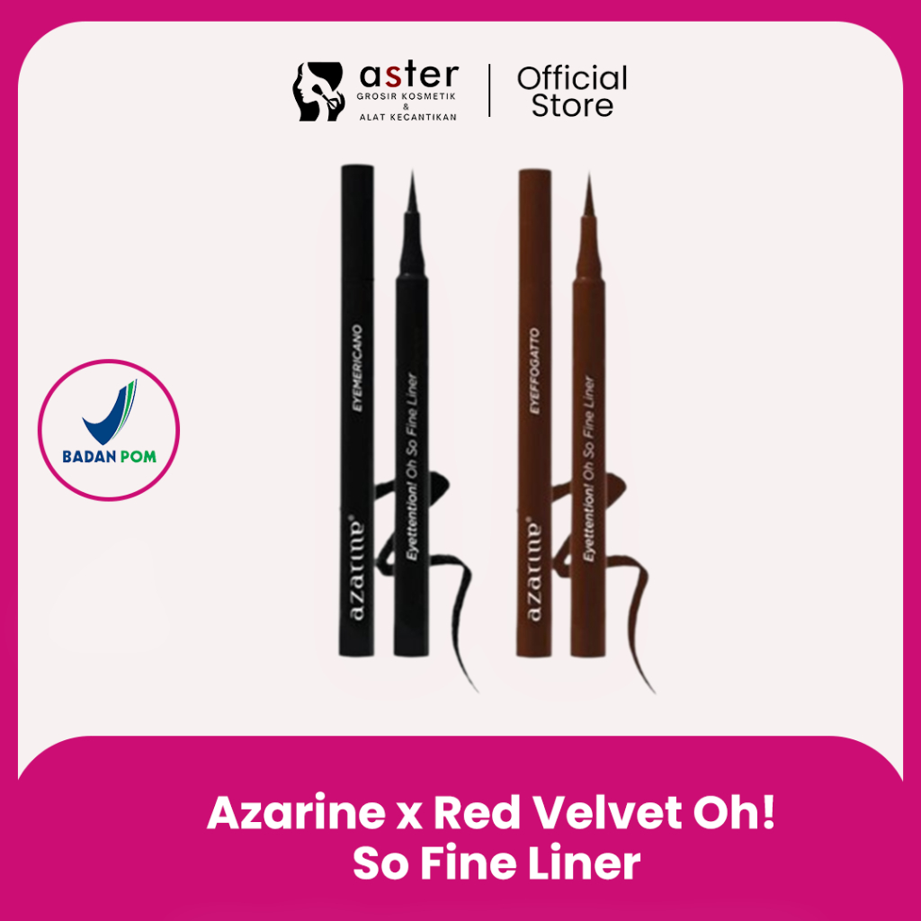 Jual Aster Kosmetik - Azarine x Red Velvet Oh! So Fine Liner | Shopee ...