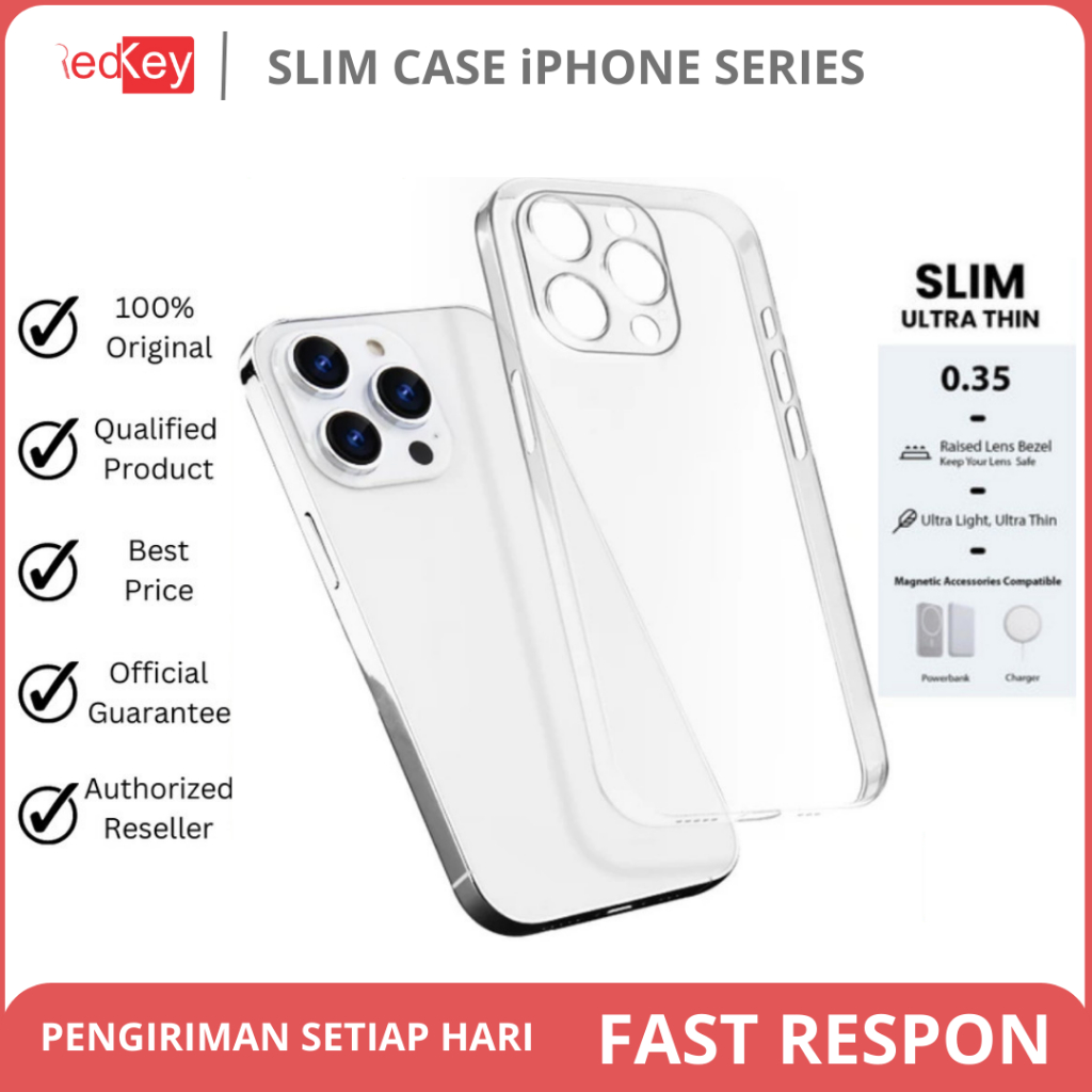Jual Slim Case iPhone 16 15 14 13 12 11 Pro Max Plus Ultra thin PP ...