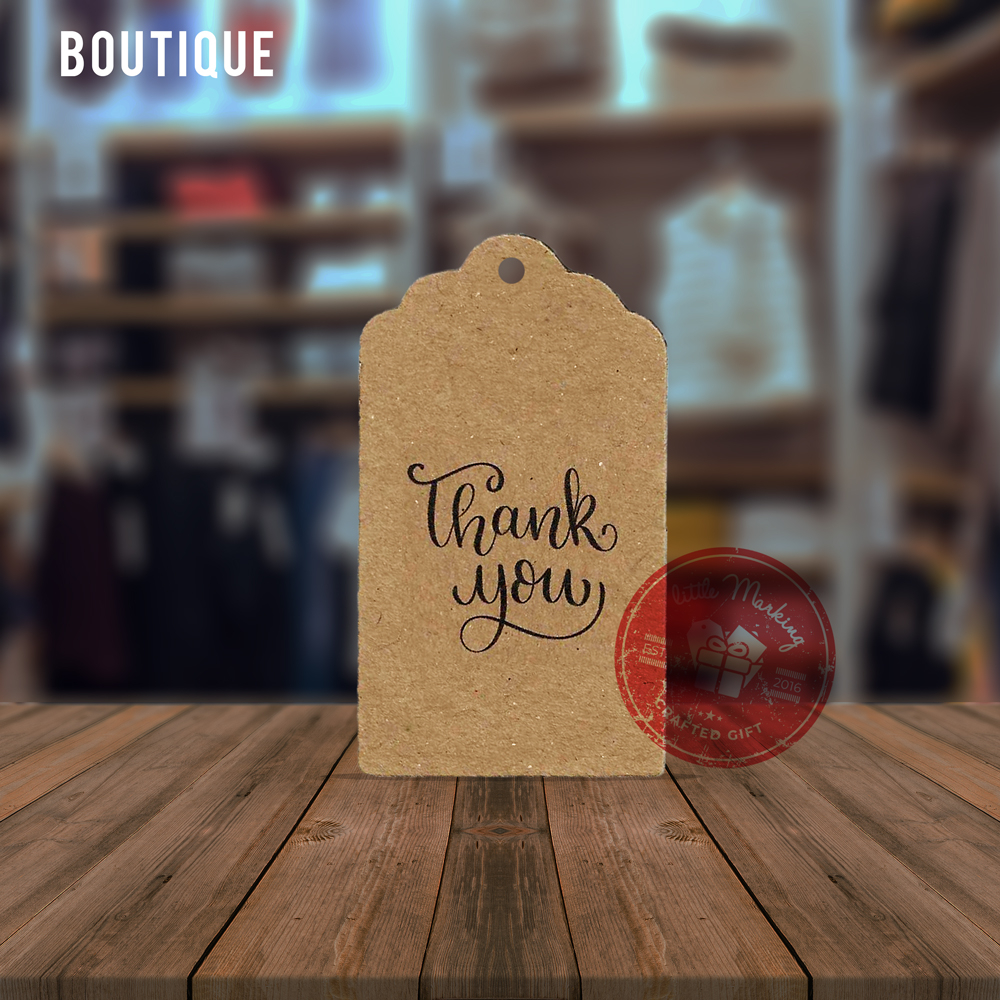 Jual Kraft Paper Hang Tag Kartu Ucapan Terima Kasih Hampers Parcel ...