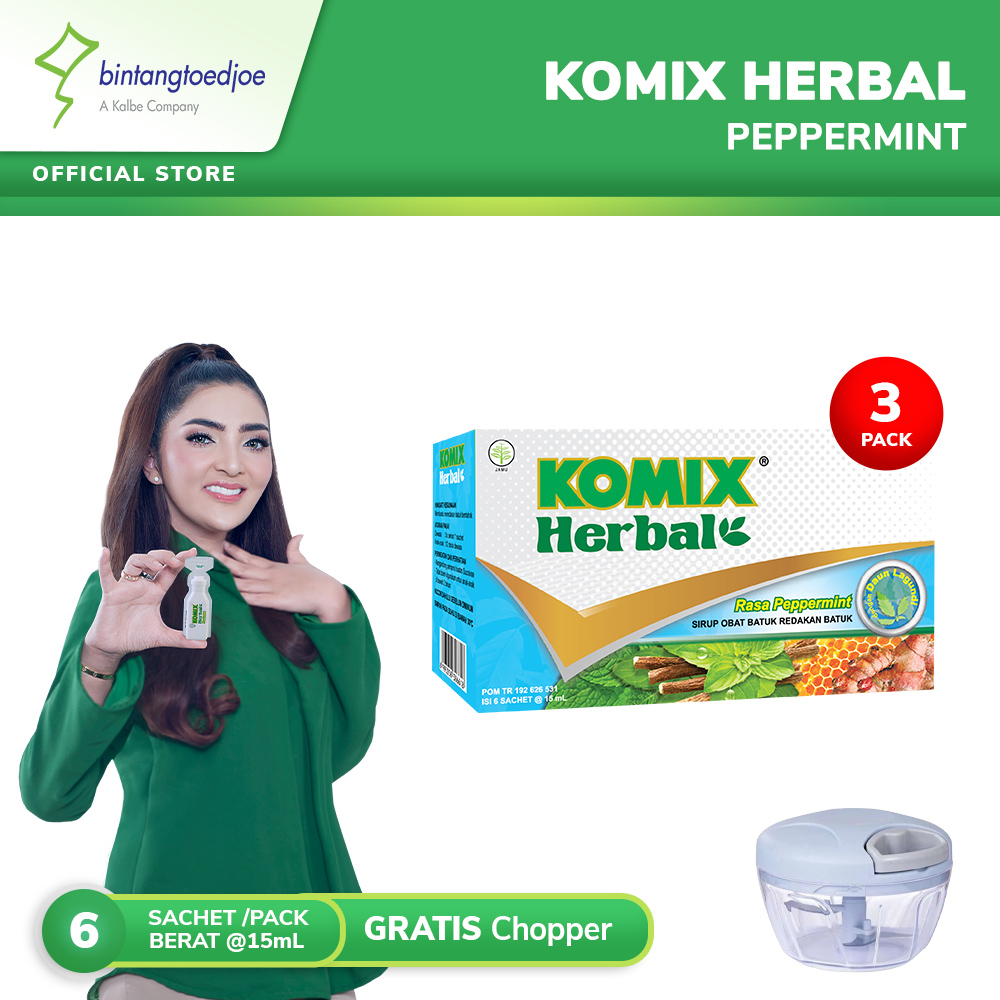 Jual Komix Herbal Peppermint 3 Pack (18 Sachet) | Shopee Indonesia