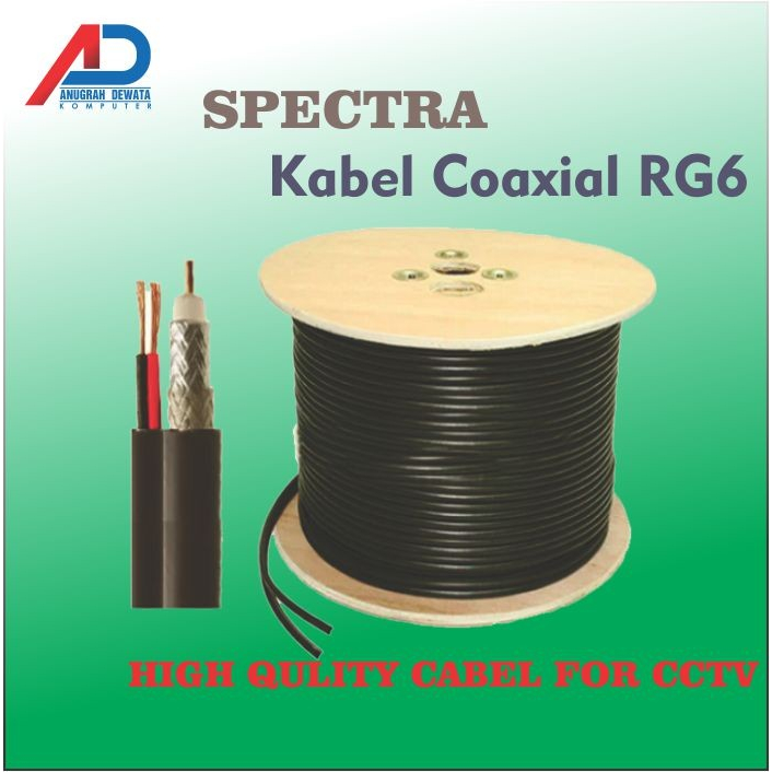 Jual KABEL CCTV RG6 + 2C POWER ECERAN | Shopee Indonesia