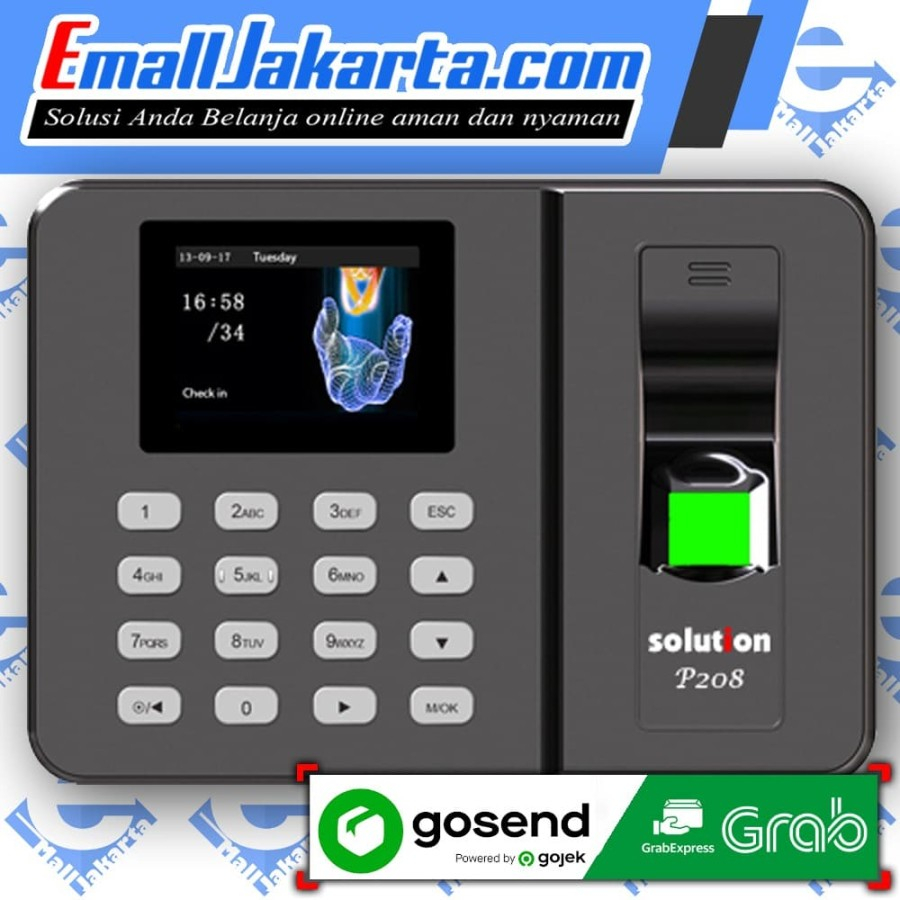 Jual Solution P208 Fingerprint Mesin Absen Absensi Sidik jari finger print A208 A7 & A8 | Shopee ...