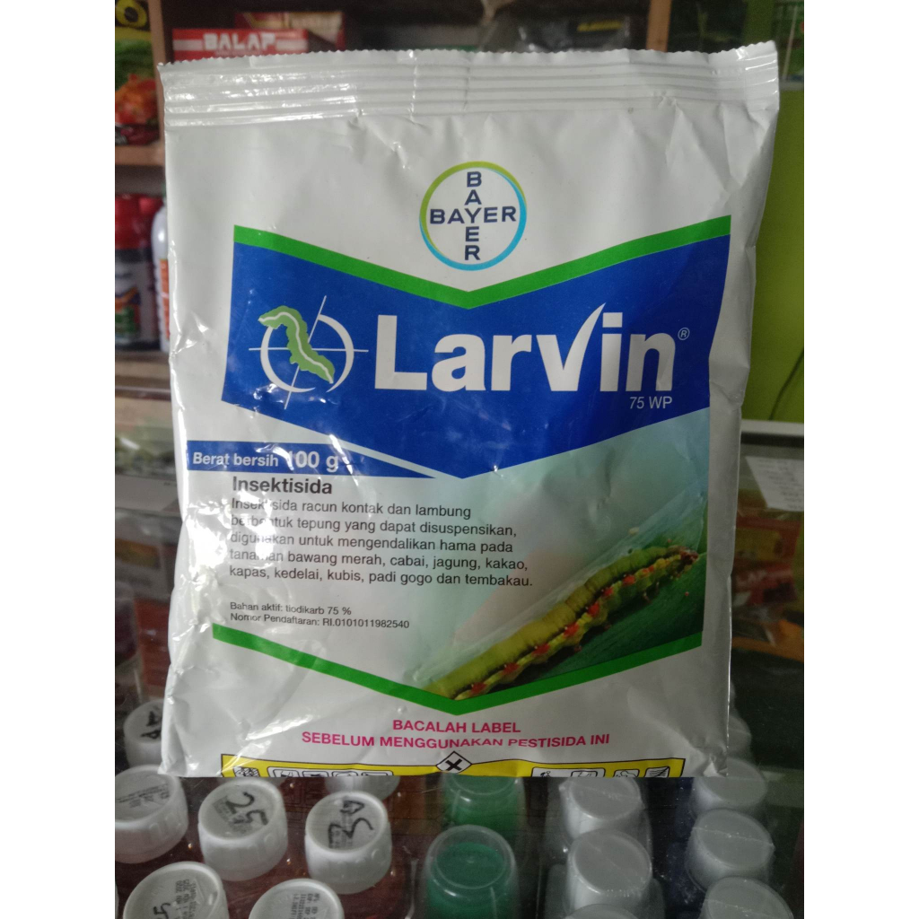 Jual Insektisida LARVIN 75 WP ORI kemasan 100 gram | Shopee Indonesia