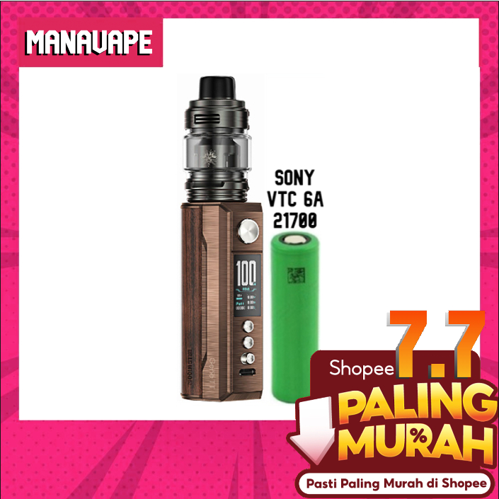 Jual DRAG M100S KIT MOD AUTHENTIC by VOOPOO + BATTERY SONY VTC 6A 21700 ...
