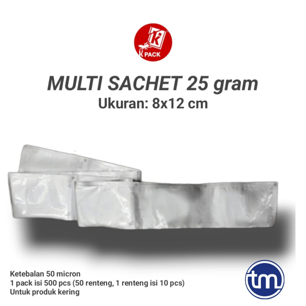 Jual MULTISACHET 25G KEMASAN SACHET MULTI ALU FOIL SILVER RENTENG (PER ...