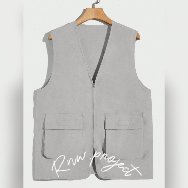 Jual Rompi Vest men flap pockets- Rompi pria wanita/Vest model terbaru ...