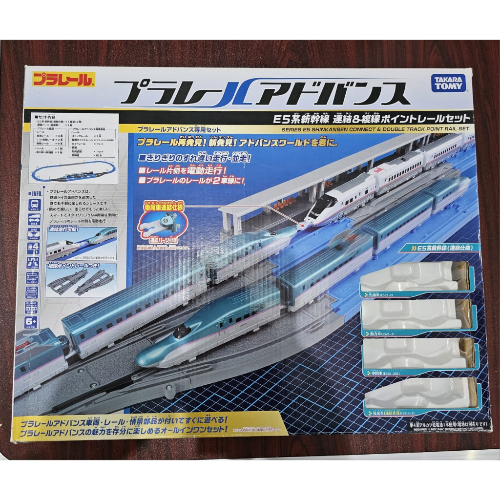 Jual PLARAIL Advance E5 Shinkansen Connect & Double Track Point Rail ...