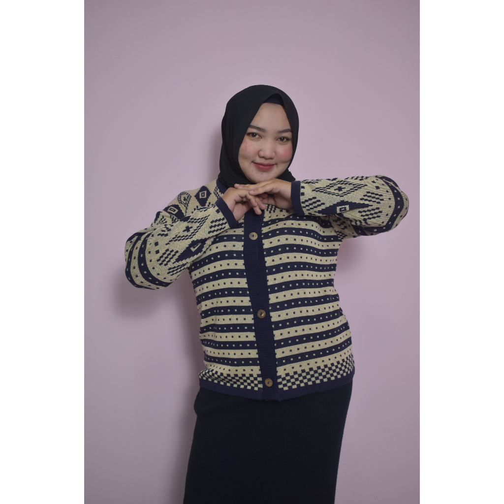 Jual 10 Donasi Krb Cardigan Cantika Rajut Knitwear Baju Wanita Panjang Top