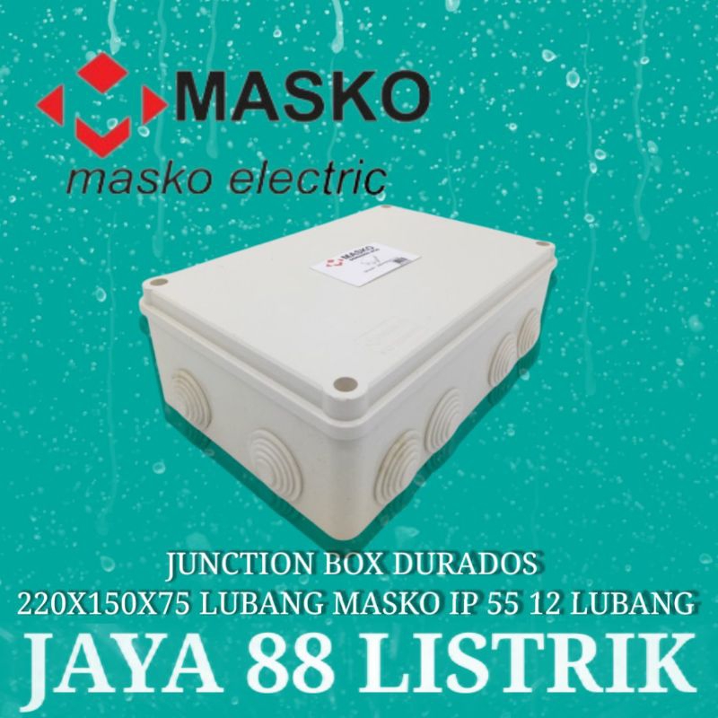 Jual JUNCTION BOX DURADUS DORADOS DORADUS 220X150X75 LUBANG MASKO IP 55 ...