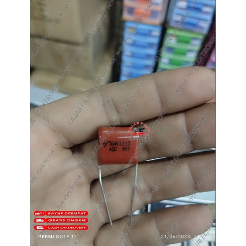 Jual Capacitor milar 564J 400v Kapasitor milar 564k 400v milar 564 400 ...