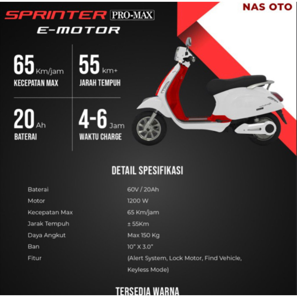 Jual Exotic Motor Listrik - Sprinter Pro max | Shopee Indonesia